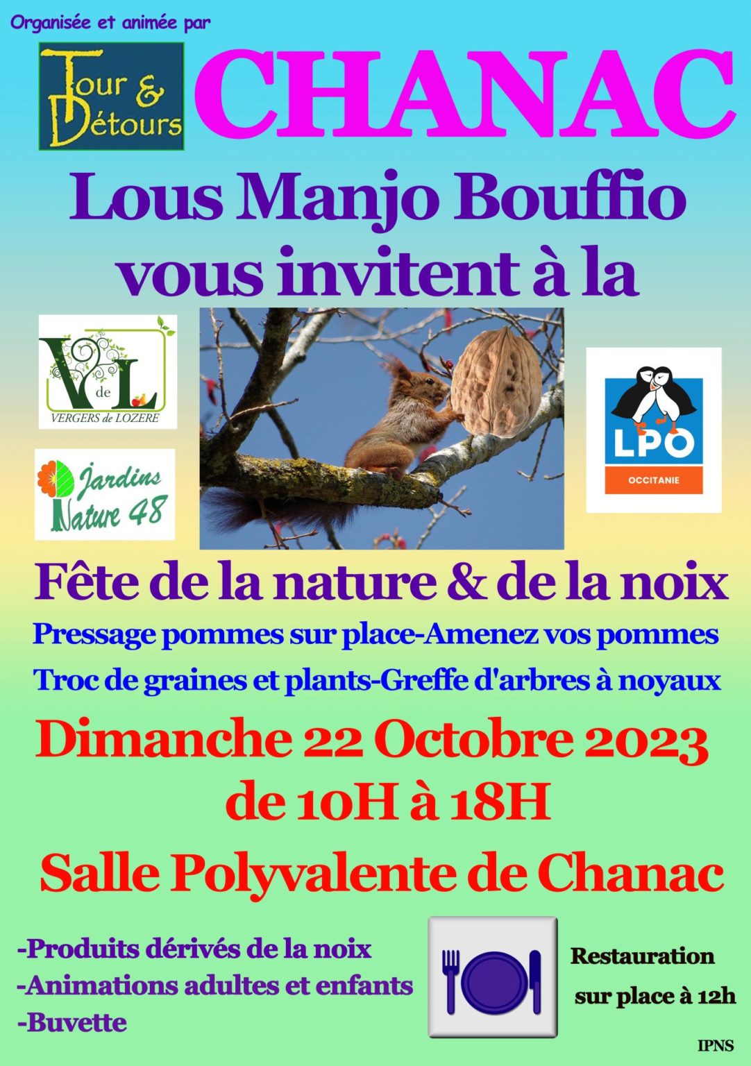 Fête de la nature et de la noix, le 22 octobre à Chanac – Vergers de Lozère